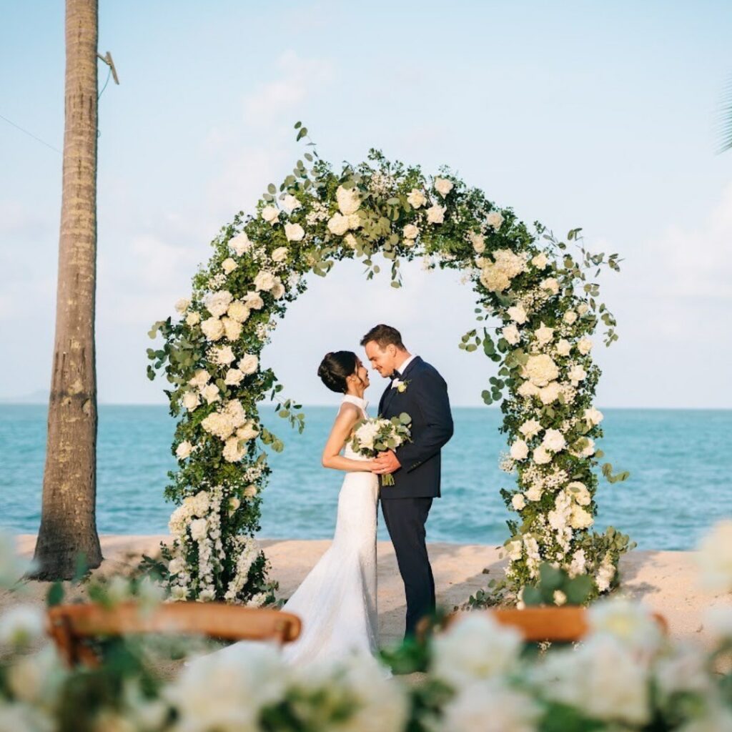 Sunset Wedding Koh Samui: Beach Sunset Ceremony at Coco Palm Samui ...